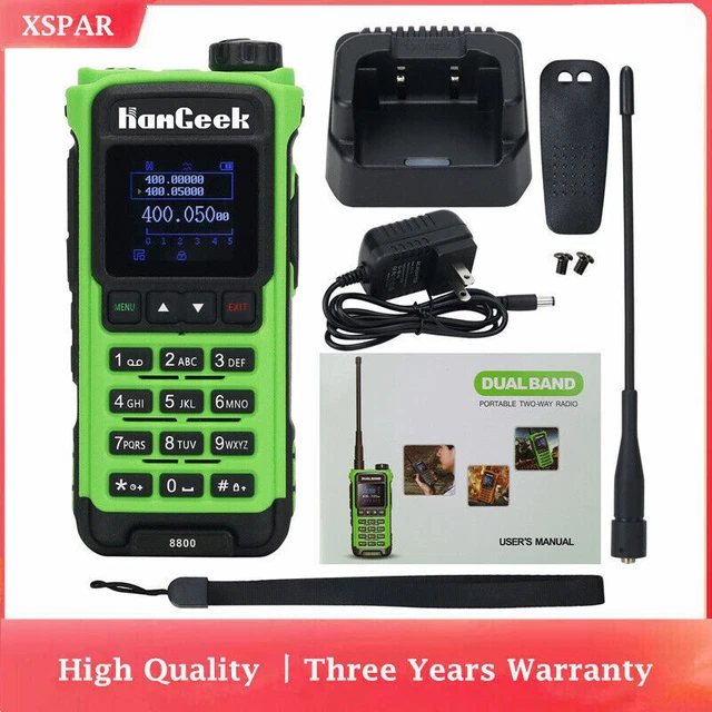 HG-8800 5W 15KM VHF UHF Radio Walkie Talkie Handheld Transceiver Green ...