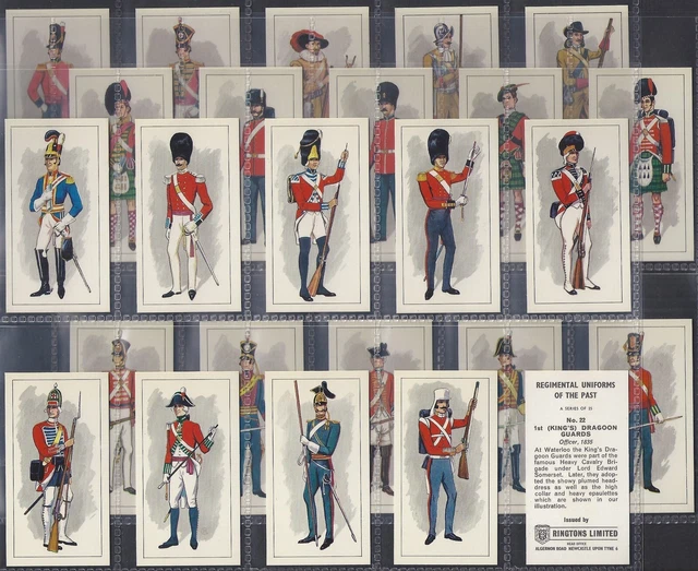 RINGTONS (TEA)-FULL SET- Regimental Uniforms Of The Past 1966 (25 Cards ...