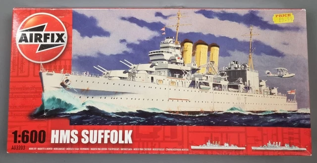 AIRFIX HMS SUFFOLK 1:600 scale model ship kit A03203. £25.00 - PicClick UK