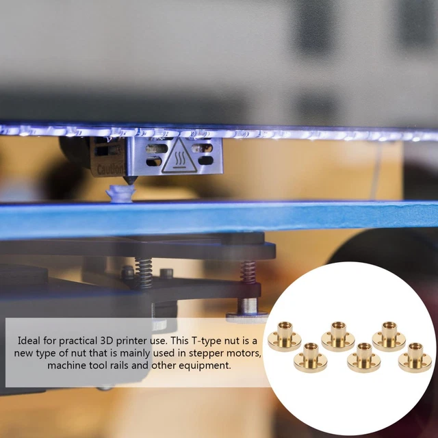 6PCS COPPER NUT Trapezoidal Screw Nut for Printer Applications $23.75 ...