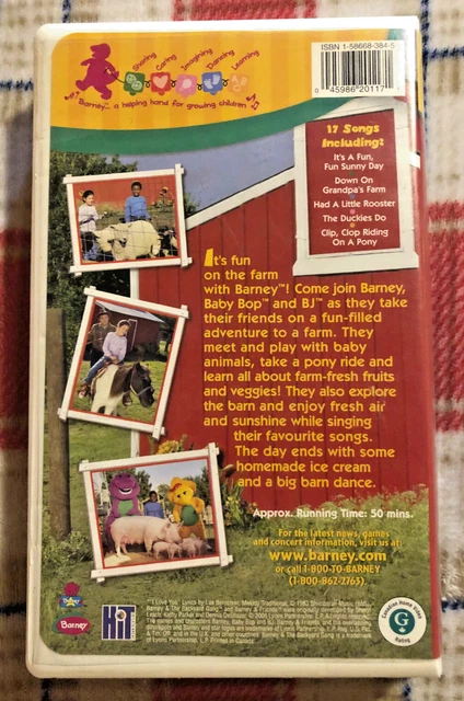 BARNEY: LET'S GO TO THE FARM [2005] {Canadian Clamshell} | VHS TAPE ...