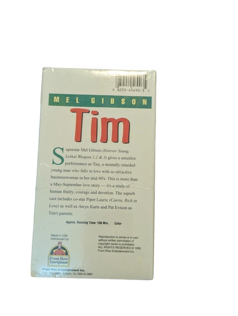 VTG TIM VHS 1979 Mel Gibson Factory Sealed Rare Drama Romance ...