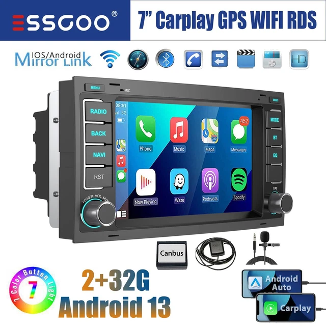 AUTORADIO ANDROID 13 Carplay per VW T5 Multivan Touareg Transporter 32G GPS Navi EUR 169,99 ...