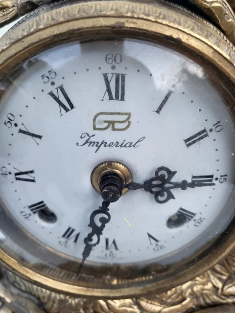 VINTAGE IMPERIAL ITALIAN Mantle Clock & Franz Hermle 130-070 Movement ...