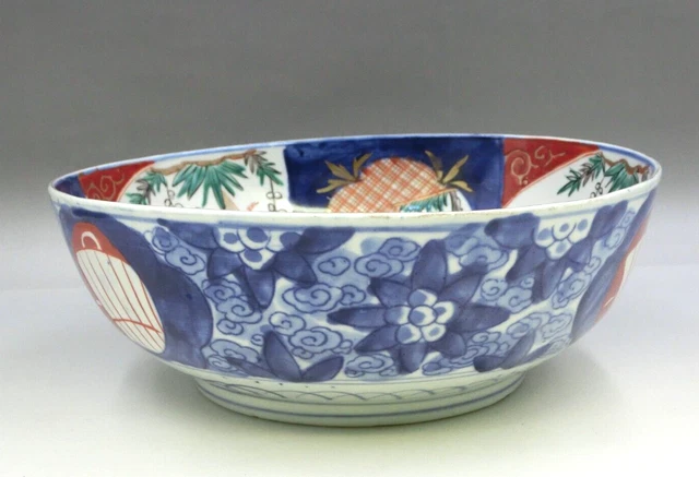 JAPANESE ANTIQUE IMARI-WARE Chinese phoenix Bowl Dish DIA:25cm/9.8inch ...