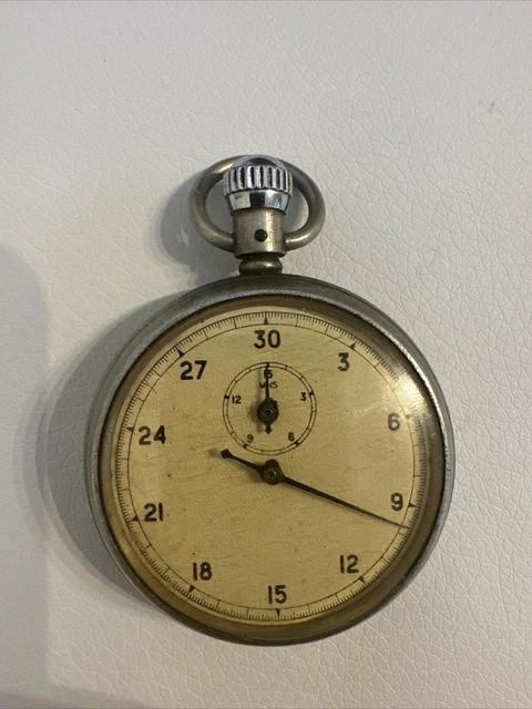 WWII BRITISH MILITARY Pocket Chronograph Bomb Timer Stop Watch Spare Or ...