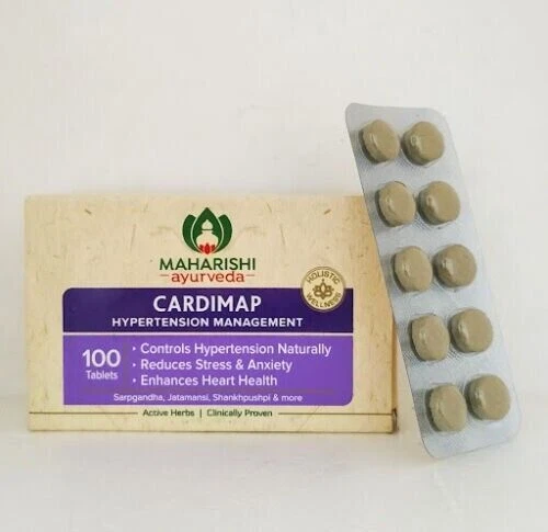 MAHARISHI AYURVEDA CARDIMAP (100 Tablets) Hypertension Management 100% ...