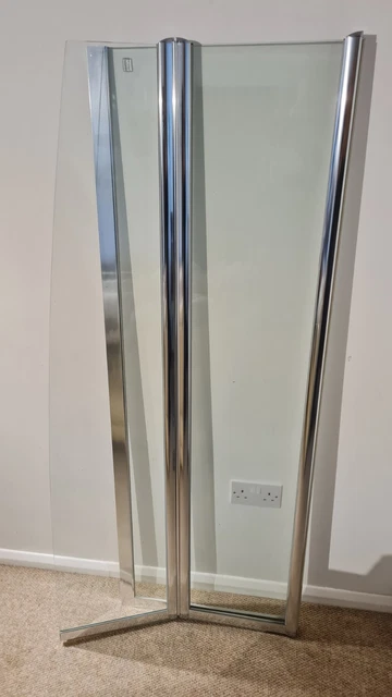 DARYL BATH SCREEN Folding Triple Pannal, shower screen, right hand side ...
