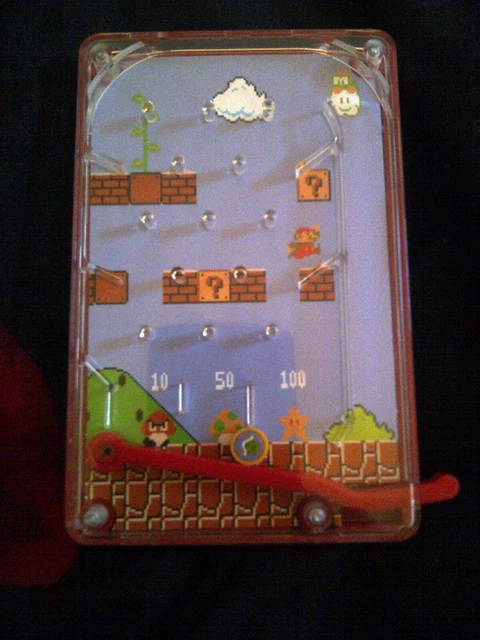 MCDONALD'S SUPER MARIO Mini Pinball Game Plus Mario & Yoshi Plastic ...