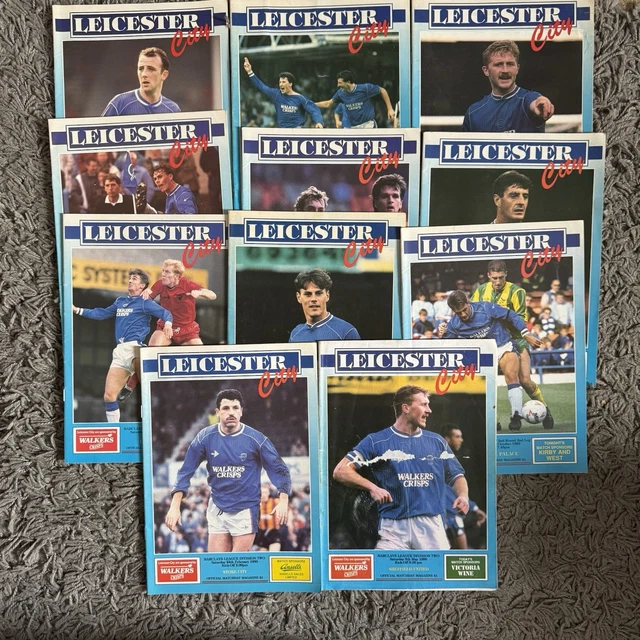 11 - LEICESTER City Fc Programmes - 1989/90 Season - Joblot £3.22 ...