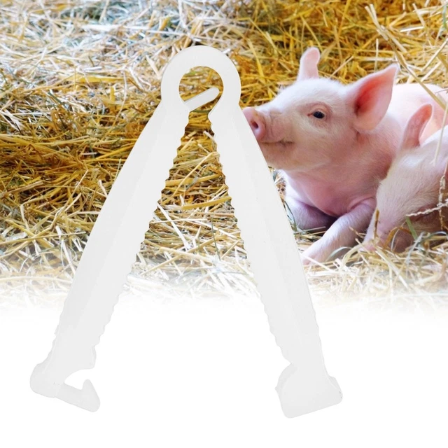 THICK DISPOSABLE PIGLET Umbilical Cord Clamps Veterinary Supplies ...