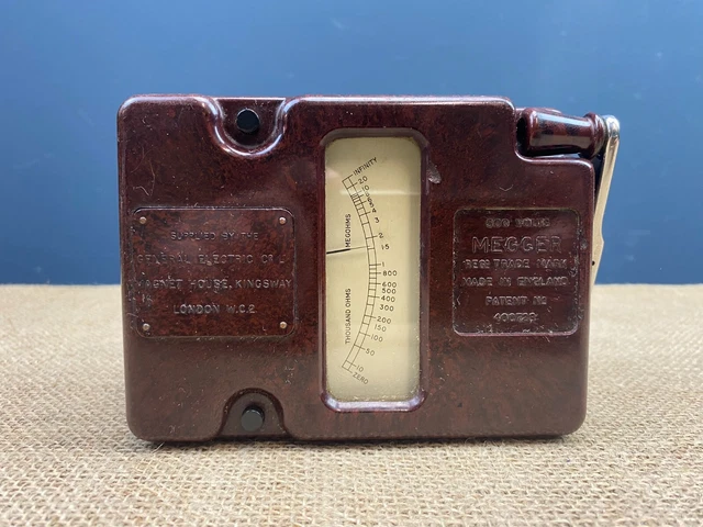 VINTAGE MEG MEGGER Hand Crank Insulation Tester 500 Volts £35.00 ...