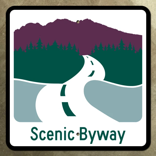 NATIONAL FOREST SCENIC Byway USFS highway marker road sign 18x18 £118. ...