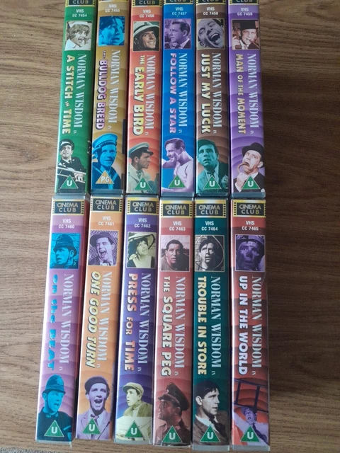 NORMAN WISDOM FILMS On Vhs X 12 £25.00 - PicClick UK