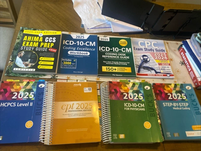 2025 MEDICAL CODING Books Lot – ICD-10-CM, HCPCS Level II, CPT +++ Pre ...