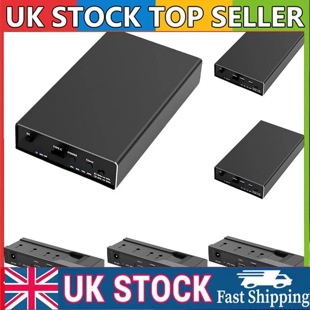 DUAL BAY EXTERNAL HDD Enclosure M.2 Nvme SSD Case 2.5/3.5inch SATA HDD ...