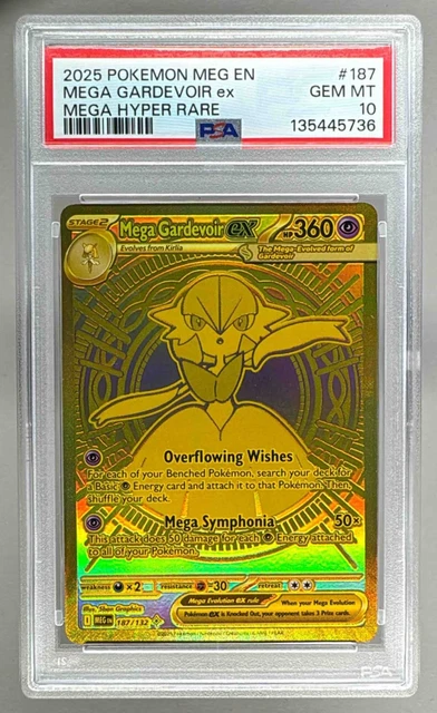 MEGA GARDEVOIR EX 2025 Pokemon Mega Evolution MEG EN #187 Hyper Rare ...