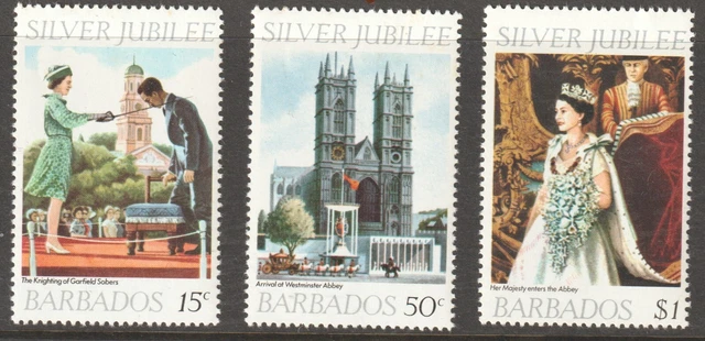 BARBADOS 1977 SILVER Jubilee Of Queen Elizabeth Ii £2.72 - PicClick UK