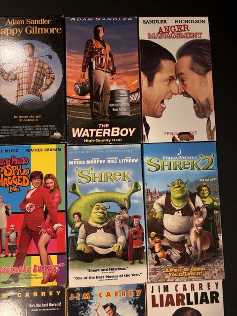 JIM CARREY MIKE Myers Adam Sandler 17 VHS Lot Grinch Austin Powers ...