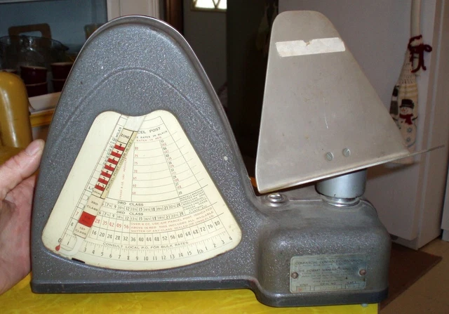 RARE VINTAGE / Antique Post Office Scale Usps Postal Stamps Letter £93. ...