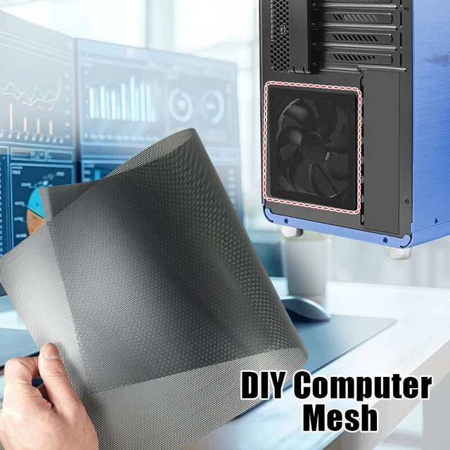 DIY COMPUTER MESH PVC PC Case Fan Cooler Dust Filter Network Net ...