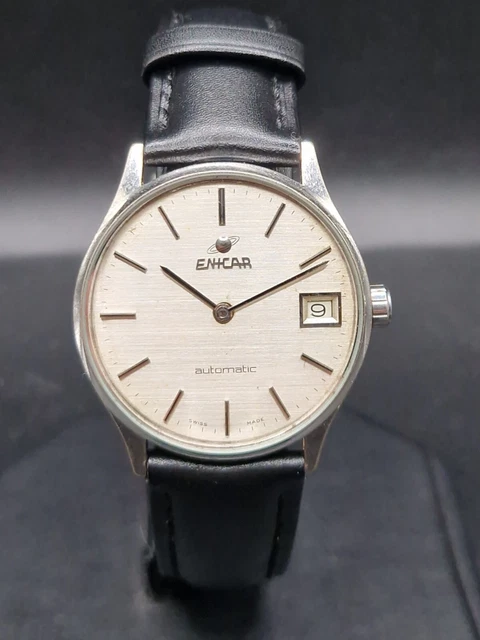 ENICAR 168-55-01 MENS Made Swiss Made 27 Jewels Automatic Dress Watch c ...