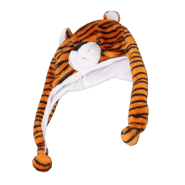 TIGER CUTE PLUSH Hat Soft Coldproof Prevent Static Funny Winter Tiger ...