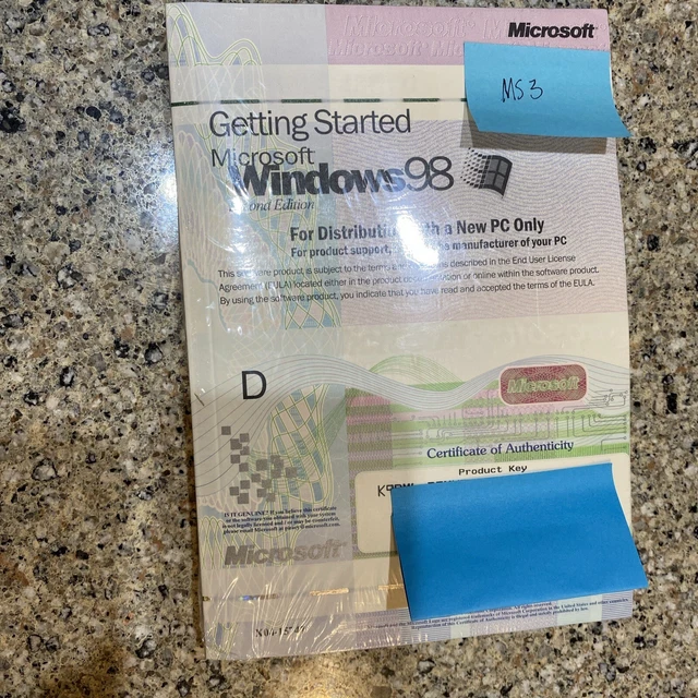 Microsoft Windows 98 Second Edition FOR SALE! - PicClick