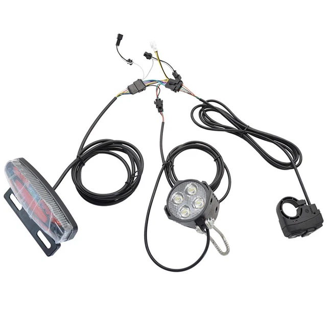 KIT UNIVERSEL D'??CLAIRAGE de v??lo ??lectrique 36V/48V avec phare arri??re et c EUR 53,27 ...