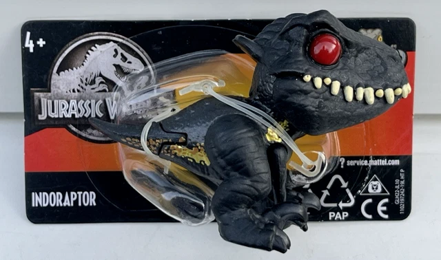 JURASSIC WORLD SNAP Squad Indoraptor Red Eye Black Gold Stripe Figure ...