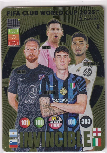 PANINI 2025 FIFA Club World Cup 25 5 Lionel Messi Jude Bellingham ...