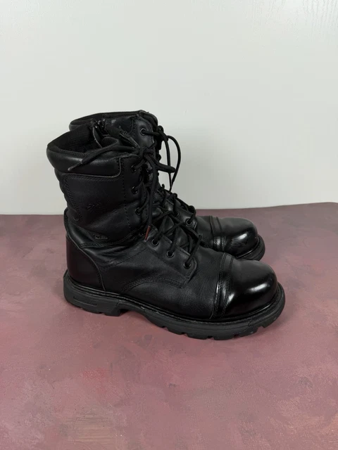 THOROGOOD 834-6888 MEN'S 8" Leather Side Zip Tactical Jump Boots Black ...