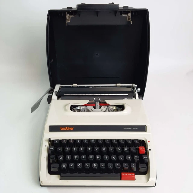 MACHINE À ÉCRIRE vintage Brother Deluxe 1600 - (Fonctionne) EUR 14,00 ...