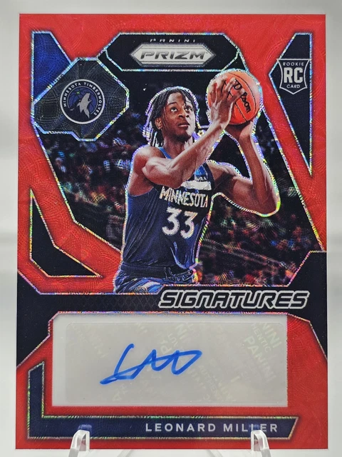 LEONARD MILLER 2023-24 Prizm Choice Signatures Portée ROUGE RC AUTO #49 ...