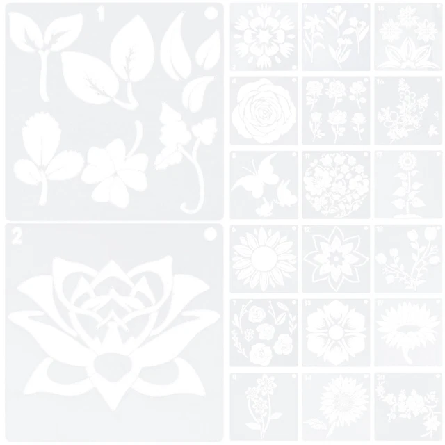 20 PCS POCHOIRS De Classe Gabarit Dessin Forme Usine Kit EUR 15,79 ...