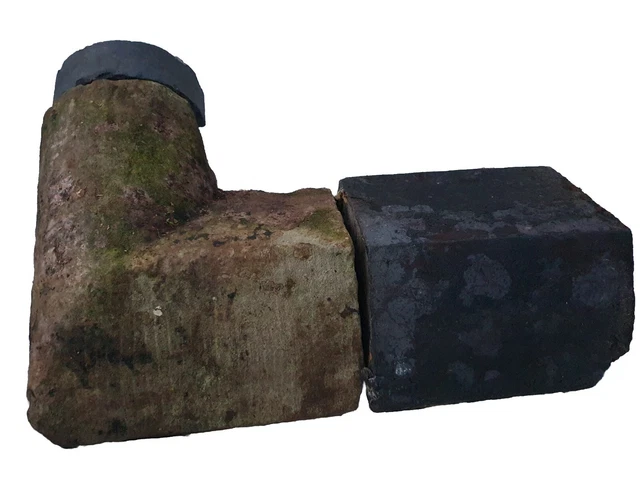 RECLAIMED VICTORIAN BLUE half round Angled wall coping Transition ...