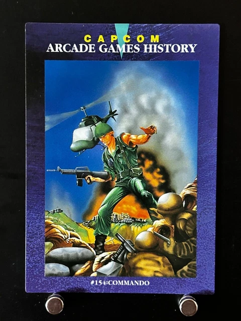 HISTOIRE DES JEUX D'ARCADE COMMANDO CAPCOM World Card 154 1st BANDAI ...