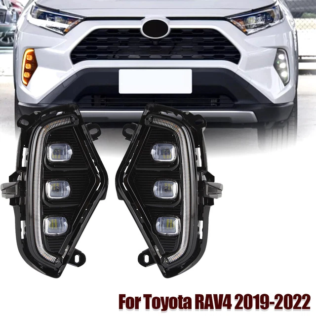 FOR TOYOTA RAV4 2019-2022 LED DRL Daytime Running Light Fog Lamp w/ Turn Signal $88.39 - PicClick CA