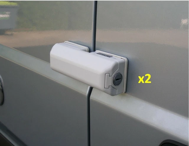 MILENCO SLIDING DOOR & Back Door Security Dead Lock (Pair) White Van ...