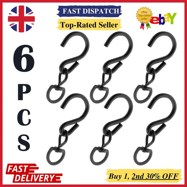 6 PACK 360° Hanging Basket Swivel Hooks Heavy Duty Plant Basket Hooks ...