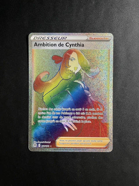 CARTE POKÉMON AMBITION de Cynthia 178/172 Rainbow EB09 Stars ...