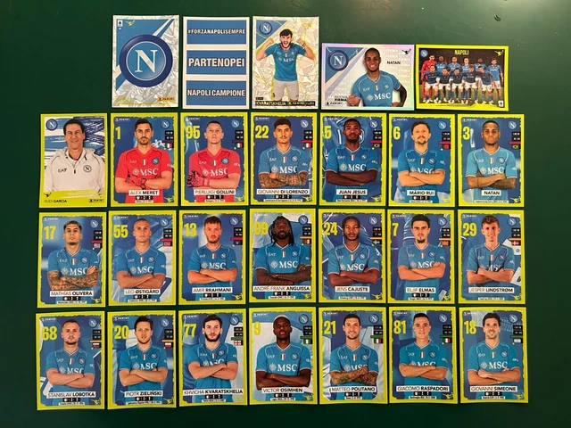 28 FIGURINE STICKERS Calciatori Panini 2024-25 Squadra Completa Napoli EUR 14,99 - PicClick IT