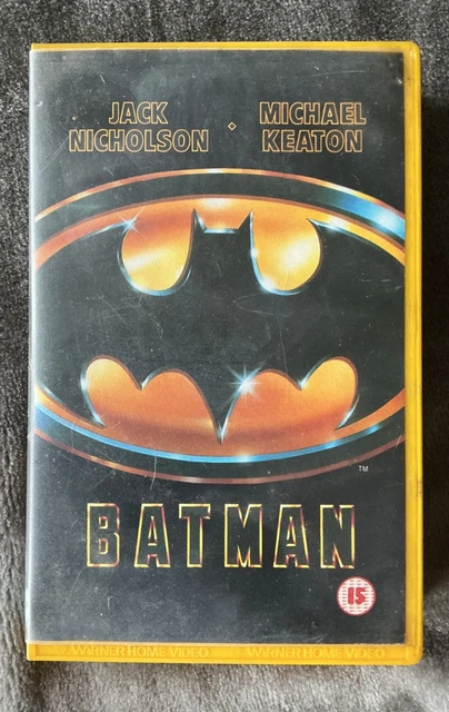 BATMAN YELLOW SPOOL Warners Home Video Jack Nicholson Michael Keaton ...