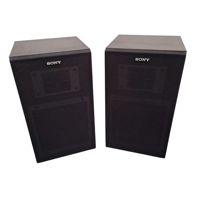 PAIR OF SONY SS-X160 Bookshelf Speakers Dark Brown 6 Ohms & 60W - See ...