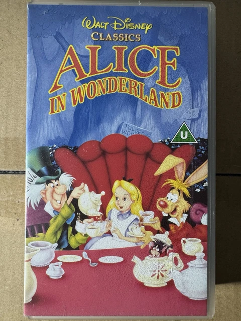 WALT DISNEY CLASSICS Alice In Wonderland 1951 VHS Tape Release 1990’s £6.95 - PicClick UK