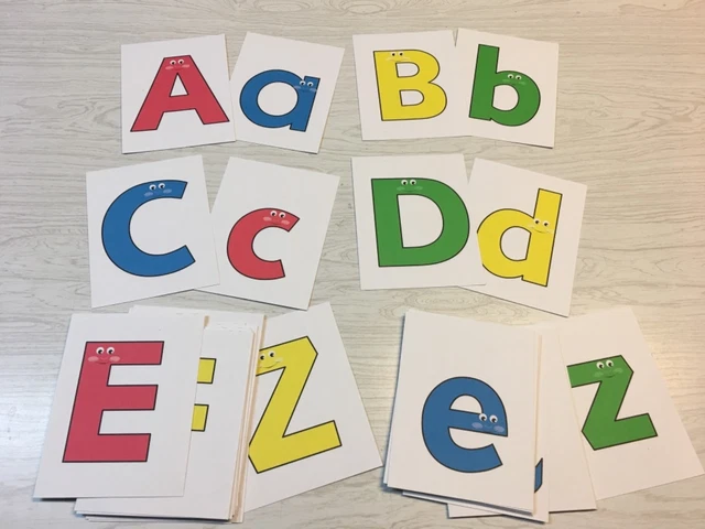 “HAPPY PALS“ ALPHABET Flash Cards - 52 Alphabet card A-Z Uppercase ...