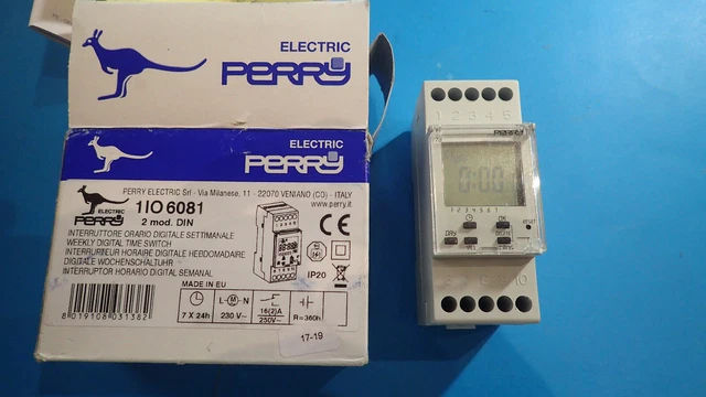 PERRY 1LO6081 - Interrupteur Horaire - Horloge Digitale Hebdomadaire ...