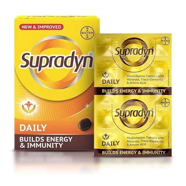 SUPRADYN DAILY MULTIVITAMIN For Immunity & Energy 60 Tablets+ Free ...