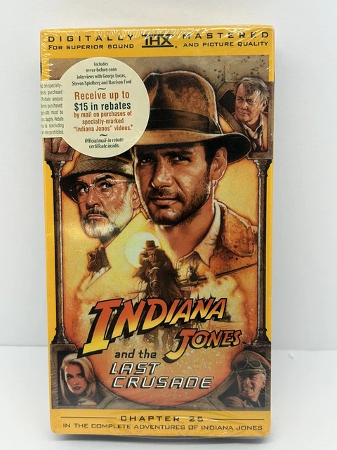 INDIANA JONES AND the Last Crusade 1989 (VHS 1999) nuevo sellado de ...