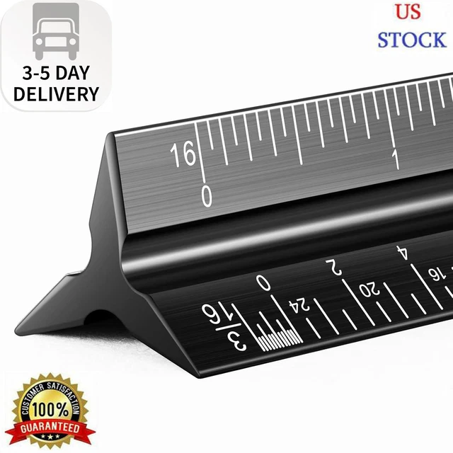 ARCHITECTURAL SCALE RULER for Blueprint, 12'' Metric Metal Engineers ...